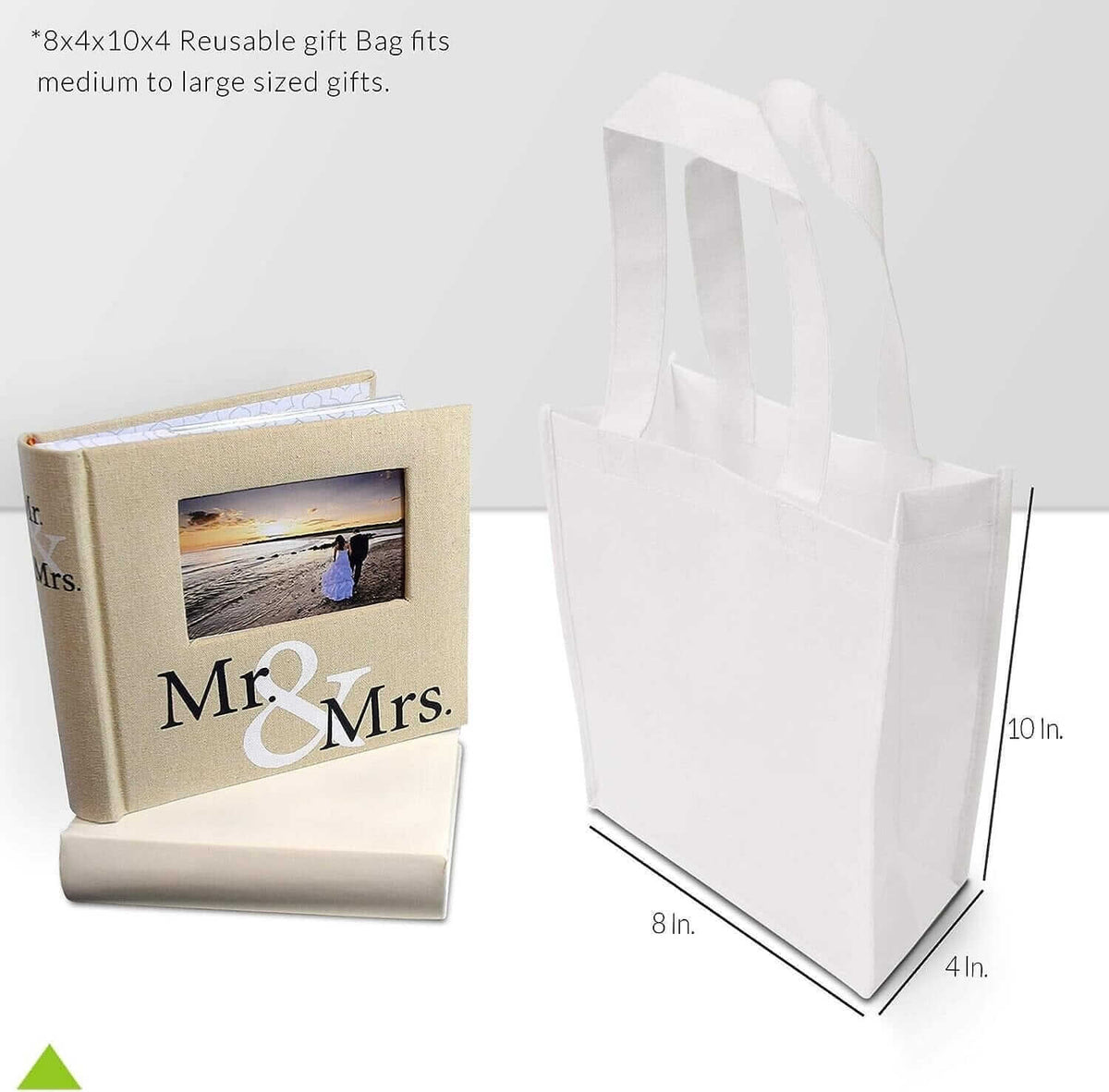8x4x10 Small White Sewn Reusable Fabric Bags – Prime Line Retail