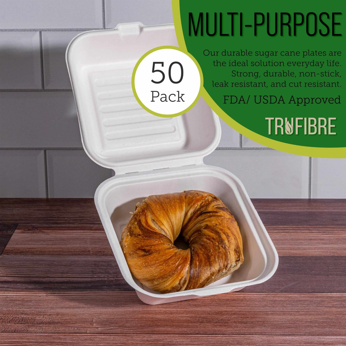 6x6 White Clamshell Containers – Prime Line Retail