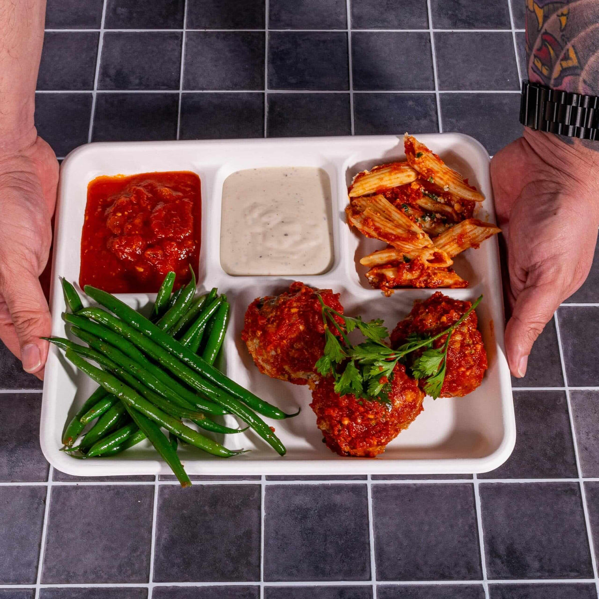 5 Compartment Serving Trays – Prime Line Retail