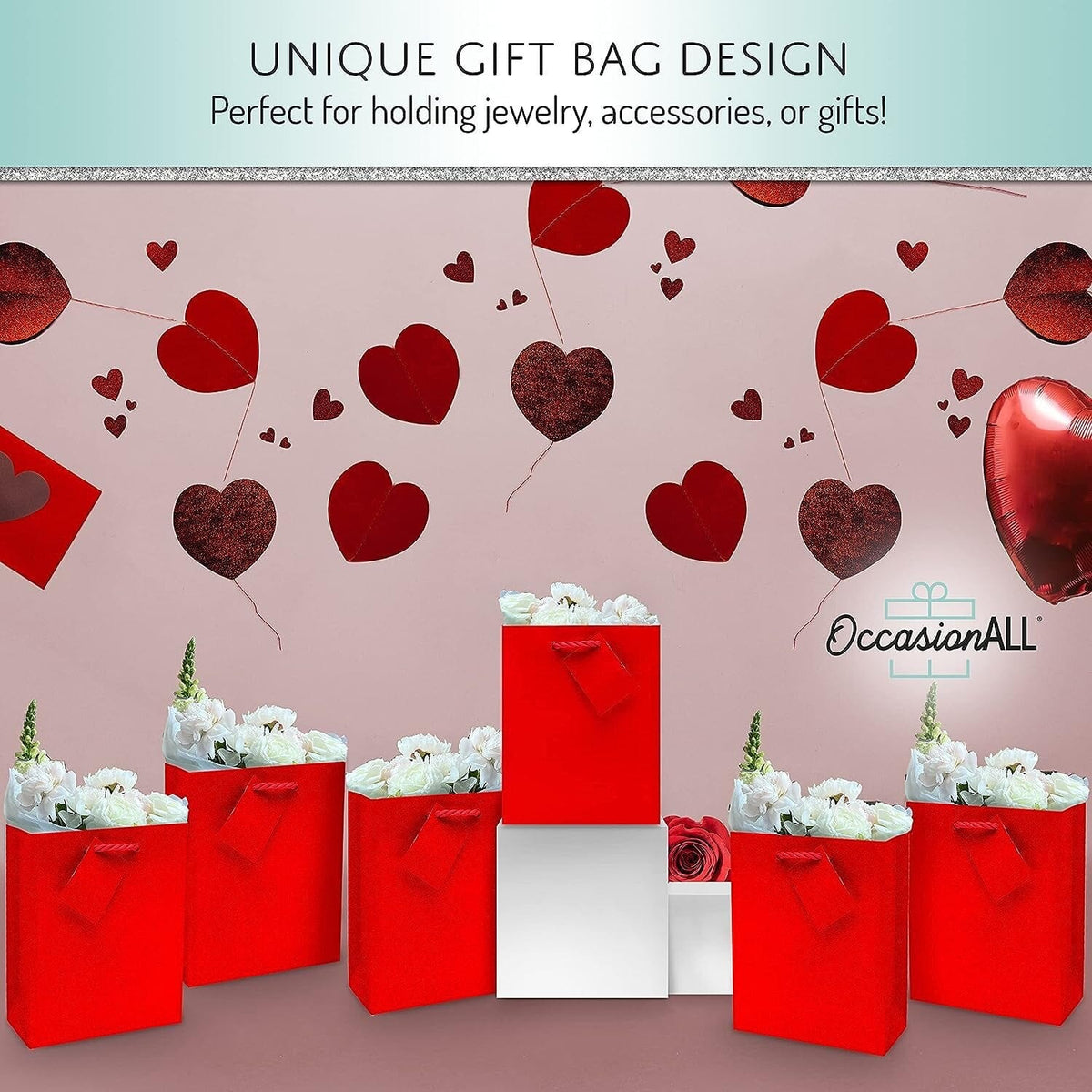 Red Gift Bags with Handles – Prime Line Retail